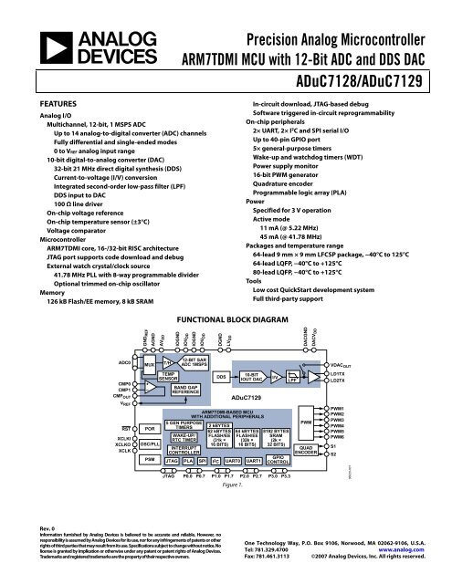 Aduc7128aduc7129 Precision Analog Microcontroller 