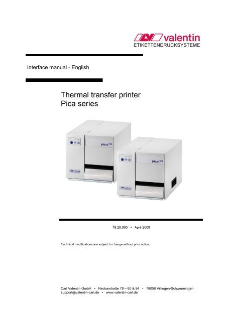 Thermal transfer printer Pica series