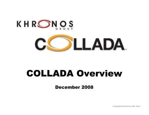 COLLADA Overview PDF - Khronos Group