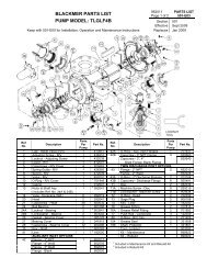 BLACKMER PARTS LIST PUMP MODELS: TXD3E, TXSD3E ...