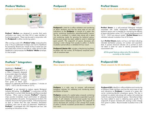Biological Indicators Flyer - HealthLink