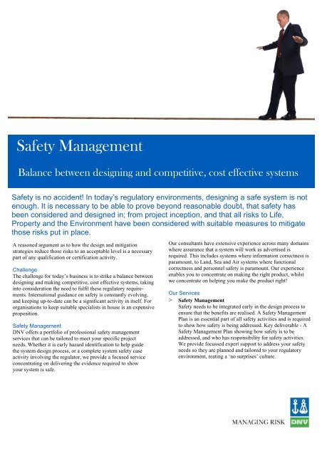 Safety Management v0.1 - DNV Germany