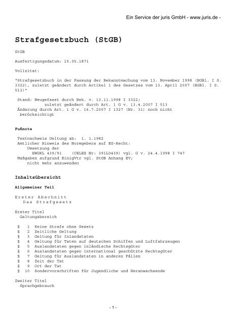 Was ist das Strafgesetzbuch - Add Wiki