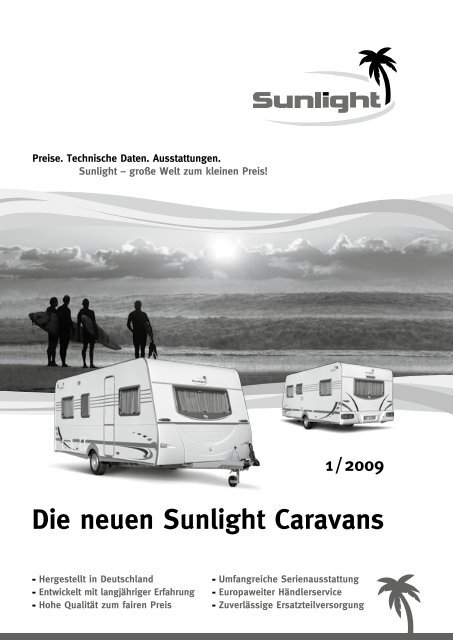 Preisliste Caravan - Sunlight