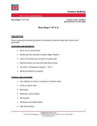 Black Magic SS L Product Bulletin - Hubbard-Hall