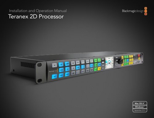 Teranex manual - Blackmagic Design