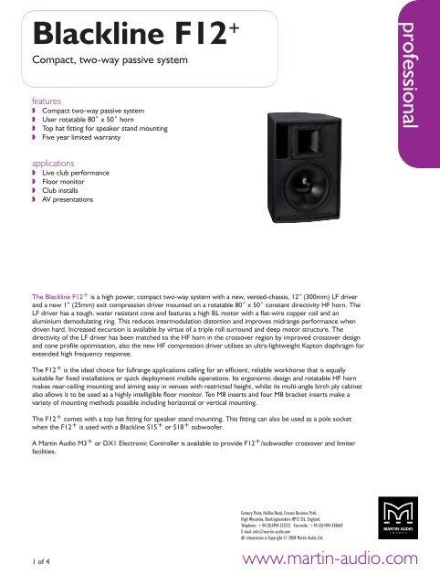 Blackline F12+ - Martin Audio