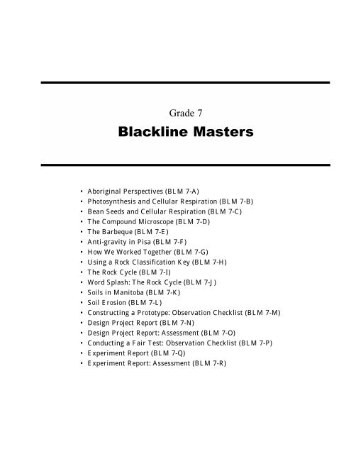 Blackline Masters