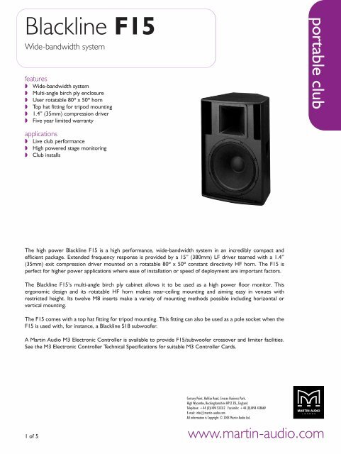 F15 multi page - Martin Audio
