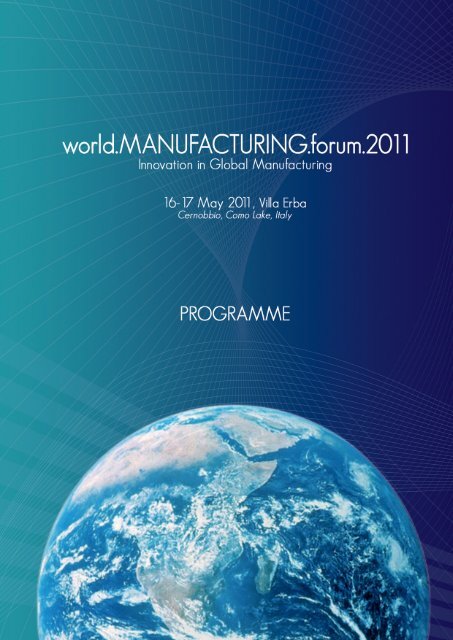 world.MANUFACTURING.forum - Intelligent Manufacturing Systems