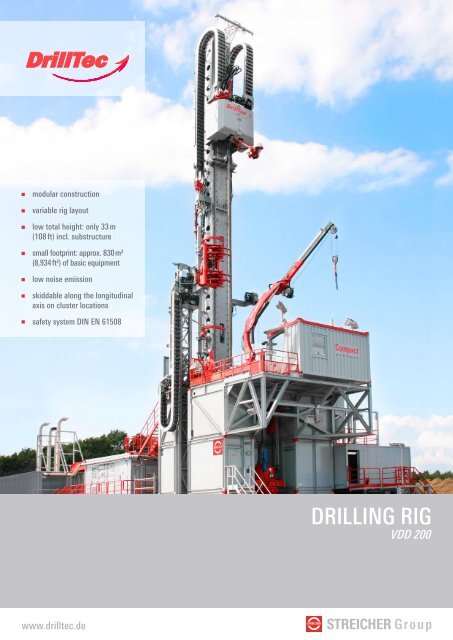 layout of drilling rig VDD 200 - DrillTec GUT GmbH