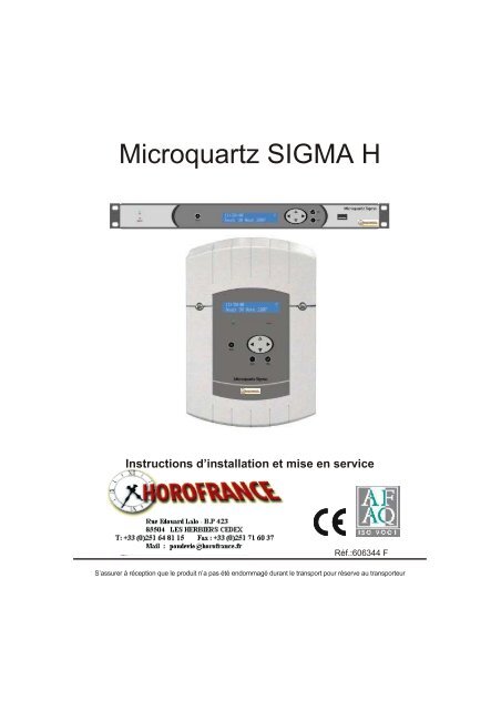Microquartz SIGMA H - Horofrance