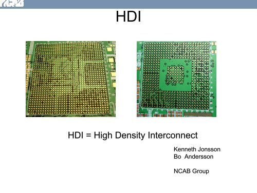 HDI = High Density Interconnect - DNU.NO