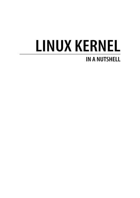 Linux Kernel in a Nutshell - Transcyberien