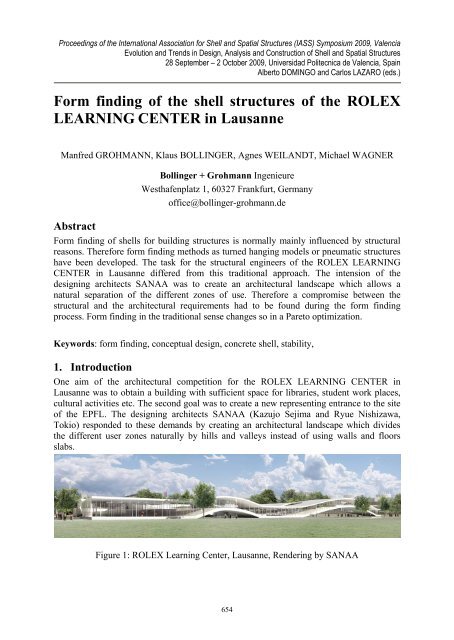 Form finding of the shell structures - RiuNet