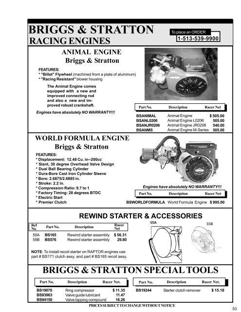 briggs & stratton animal engine - Appco
