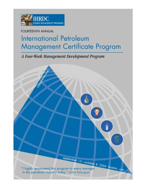 A Four-Week Management Development Program - ihrdc