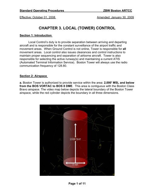 Chapter 3. local (tower) control - Virtual Boston ARTCC