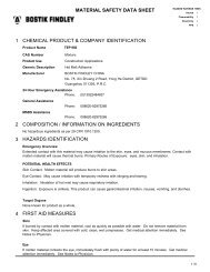 Material Safety Data Sheet - Bostik