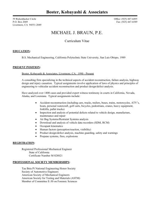 Michael Braun - Boster, Kobayashi & Associates