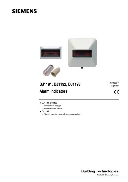 Alarm indicators - Siemens Building Technologies