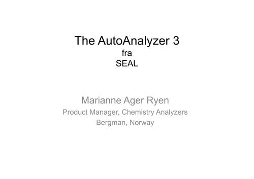 The AutoAnalyzer 3 - Bergman-net
