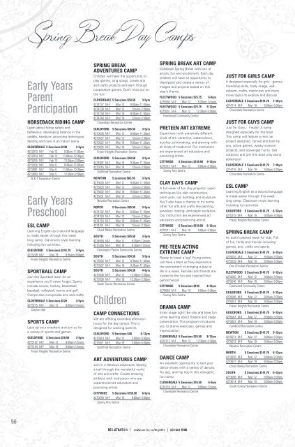 Spring Break Day Camps - City of Surrey