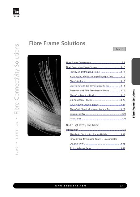 Fibre Connectivity Solutions Fibre Frame Solutions - ADC Krone