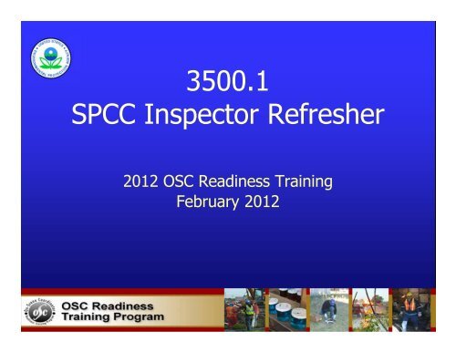 3500.1 SPCC Inspector Refresher