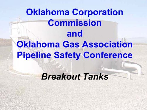Breakout Tanks - Oklahoma Corporation Commission