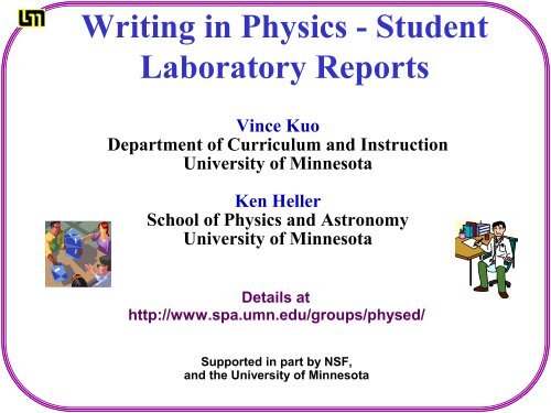 Writing in Physics - Student Lab Reports - School of Physics and ...
