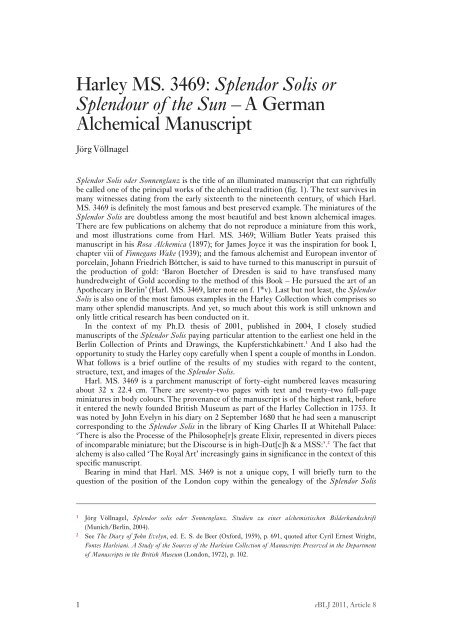 Splendor Solis or Splendour of the Sun - British Library