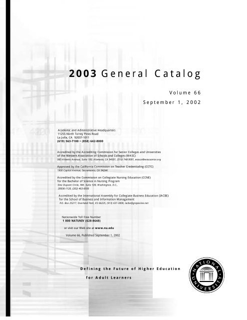 Catalog 66 - National University