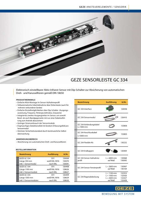 GEZE SENSorlEISTE Gc 334 - Peter Lagler