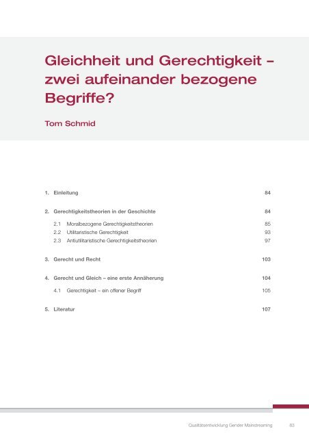 Gleichheit Und Gerechtigkeit