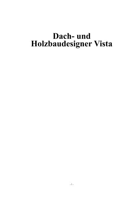 Dach- und Holzbaudesigner Vista - ArCon