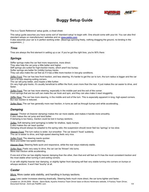 Buggy Setup Guide - Petit RC