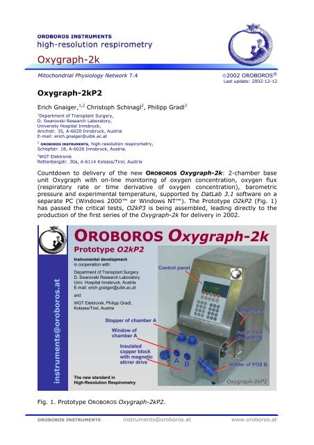 OROBOROS Oxygraph-2k