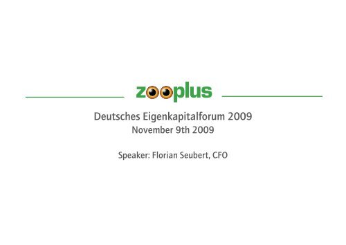 Company Presentation November 2009.pdf - zooplus AG