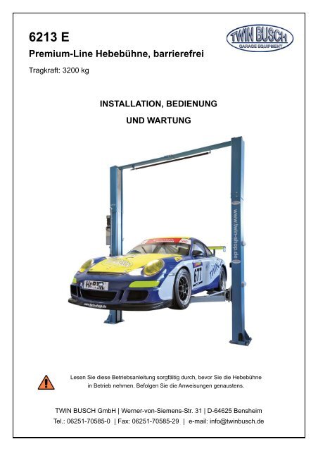 Prüfbuch zu EE-6213 E | PREMIUM-Line - Twin Busch GmbH