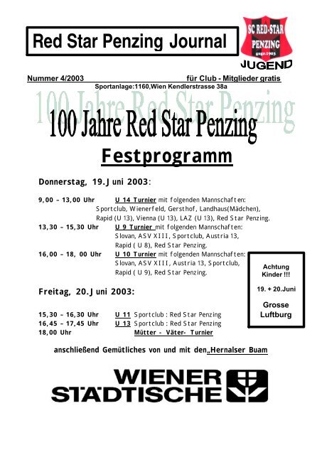 Journal 04/2003 - SC Red Star Penzing