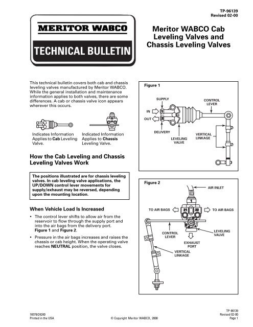 TECHNICAL BULLETIN - Meritor WABCO