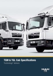 TGX Cab Specifications - MAN Truck & Bus UK Ltd