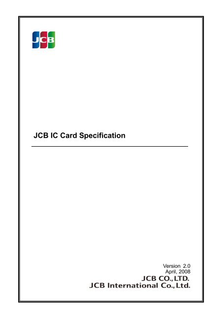 JCB IC Card Specification