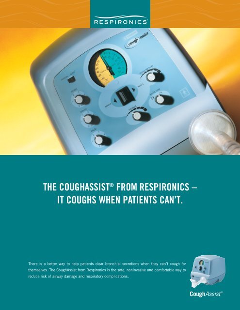 the coughassist® from respironics – it coughs ... - Linde Healthcare