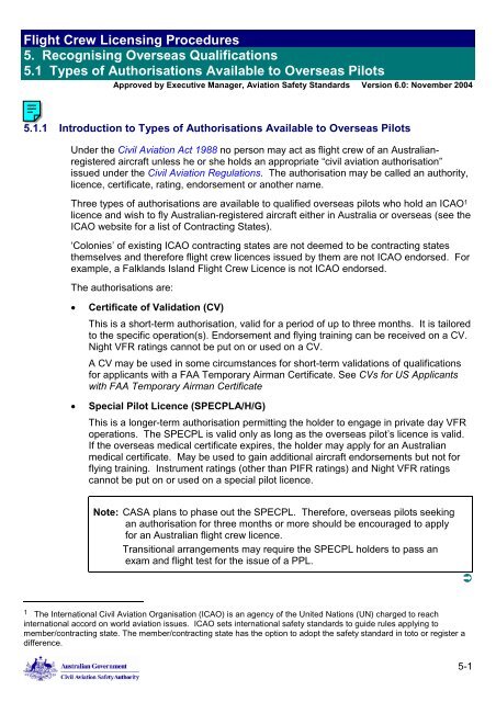 Flight Crew Licensing Procedures - 5. Recognising ... - US-PPL