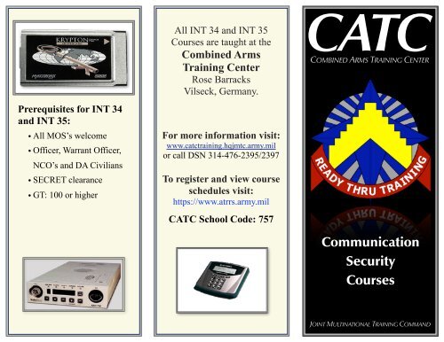 INT 34 Standardized COMSEC Custodian Course Europe