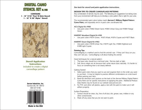 DIgItAl cAmo StencIl KIt n. 903 - PaintCamo.com