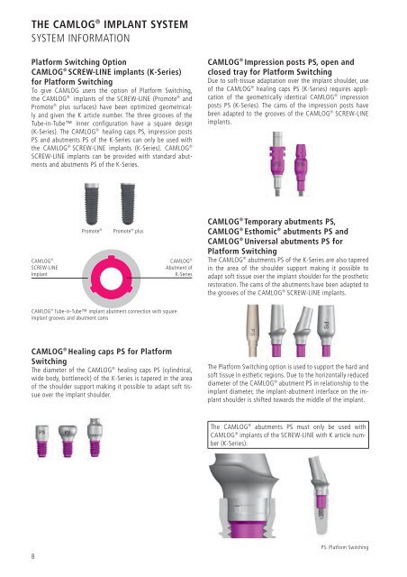 THE CAMLOG ® CAMLOG IMPL