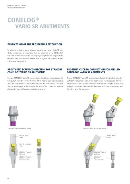 CONELOG ® IMPLANT SYSTEM